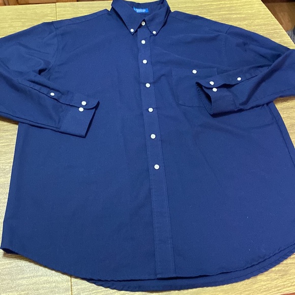 Towncraft | Shirts | Towncraft Xl Tall Wrinkle Free Navy Blue Long ...